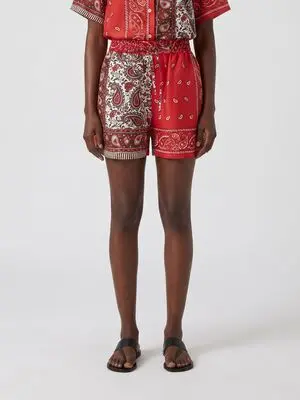 PAROSH P.a.r.o.s.h. Bandana Print Silk Shorts