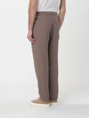 Brunello Cucinelli Linen And Cotton Trousers - Brown