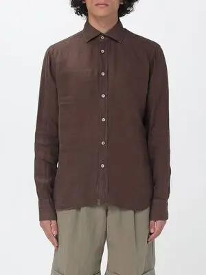 TINTORIA MATTEI 954 Classic Linen Shirt - Brown