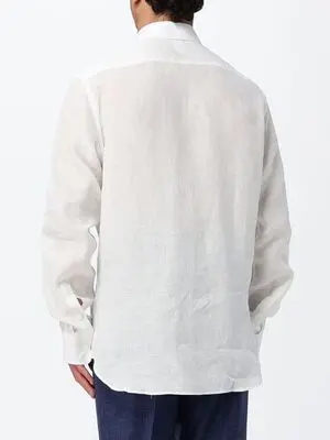 Canali Basic Linen Shirt - White
