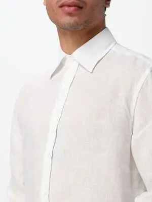 Canali Basic Linen Shirt - White