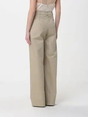 Patrizia Pepe Gabardine Wide Leg Trousers - Beige