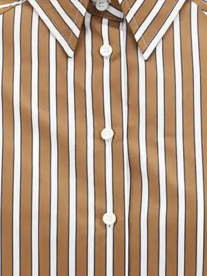 Brunello Cucinelli Striped Cotton Shirt - Brown