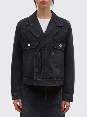 Sacai Double-breasted Denim Jacket - Black