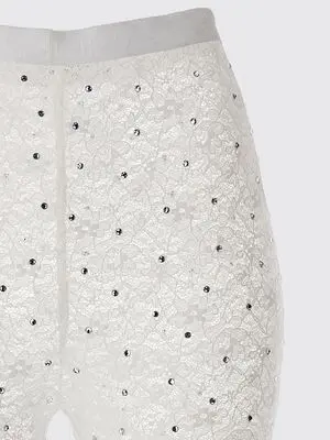 Alessandra Rich Embellished Lace Trousers