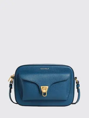 COCCINELLE Beat Mini Hammered Leather Bag - Blue