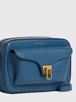 COCCINELLE Beat Mini Hammered Leather Bag - Blue