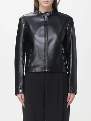 Patrizia Pepe Faux Leather Biker Jacket - Black