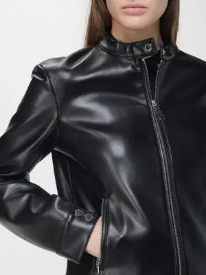 Patrizia Pepe Faux Leather Biker Jacket - Black