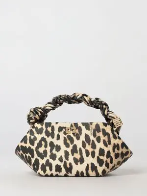 GANNI Bou Small Handbag In Recycled Fabric With Animal Print - Multicolor