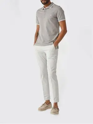 FAY Basic Cotton Polo Shirt - Grey