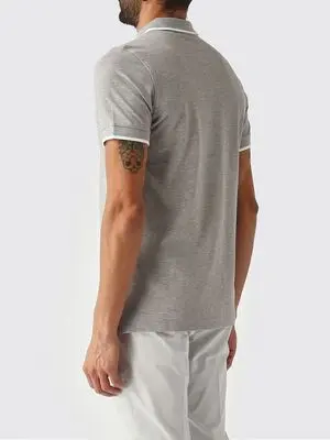 FAY Basic Cotton Polo Shirt - Grey
