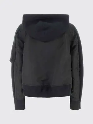 Sacai Cotton Blend Hoodie - Black