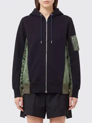Sacai Cotton Blend Hoodie - Grey