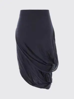 Loewe Draped Asymmetric Wool Skirt