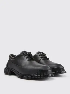 Camper Pix Lace-up Calfskin Shoes - Black