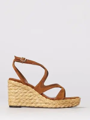 JIMMY CHOO Ayla Suede Wedge Sandal - Brown