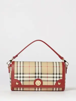Burberry Note Coated Cotton Bag With Vintage Check Print - Beige