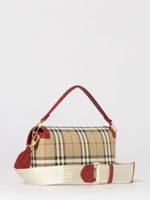 Burberry Note Coated Cotton Bag With Vintage Check Print