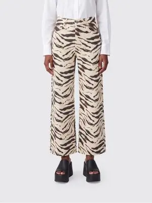 Ganni Animal Print Jeans For Women