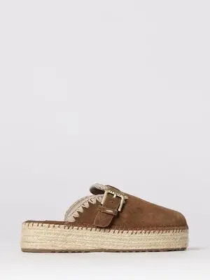 Mou Jute Suede Mules - Brown