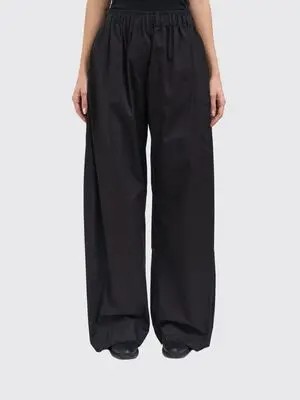 THELATEST Cotton Wide-leg Trousers - Black