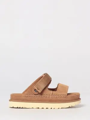 UGG Goldenstar Glide Suede Sandals - Walnut