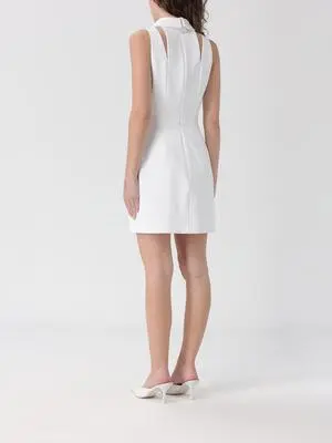 Elisabetta Franchi Double Crepe Mini Dress - Ivory