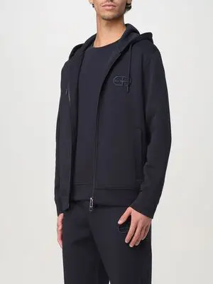 Emporio Armani Zip-up Hoodie With Embroidered Logo