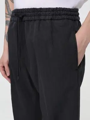 DONDUP Cotton Blend Drawstring Pants - Black