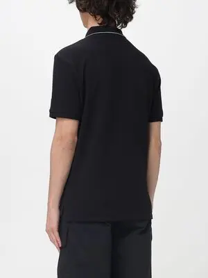 C.P. COMPANY Cotton Polo Shirt With Mini Logo - Black