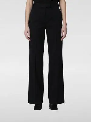 THELATEST Wide Leg Stretch Cotton Trousers - Black