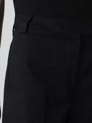 THELATEST Wide Leg Stretch Cotton Trousers - Black