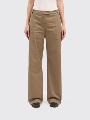 THELATEST Wide Leg Stretch Cotton Trousers - Brown