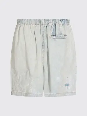 Acne Studios Knee-length Distressed Denim Shorts With Elastic Waist