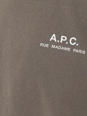 A.p.c. Cotton T-shirt With Contrast Logo On The Chest - White