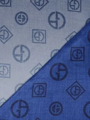 Giorgio Armani Silk Scarf With Monogram Print