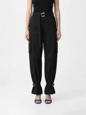 Attico Nylon Cargo Pants - Black
