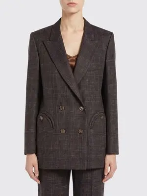 BLAZÉ MILANO Virgin Wool And Silk Double-breasted Blazer - Brown