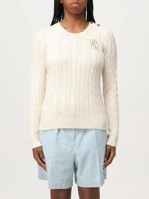 Polo Ralph Lauren Polo Ralph Lauren Cable Knit Jumper With Embroidered Monogram Beige