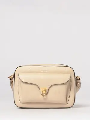 COCCINELLE Beat Hammered Leather Bag - Beige