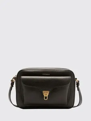 COCCINELLE Beat Hammered Leather Bag - Black