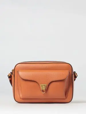 COCCINELLE Beat Hammered Leather Bag - Brick Red