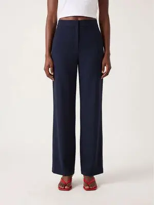 PAROSH Mid-rise Straight-leg Cady Pants P.a.r.o.s.h. Blue