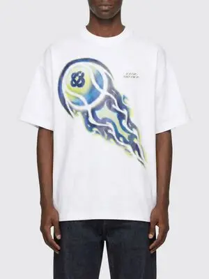 Casablanca Stretch Cotton T-shirt With Logo Print - Multicolor