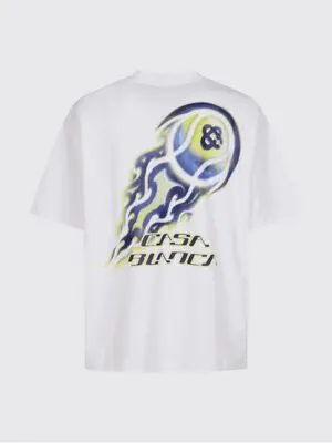 Casablanca Stretch Cotton T-shirt With Logo Print - Multicolor