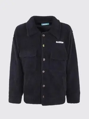 BARROW Fleece Jacket With Teddy Bear Motif - Black