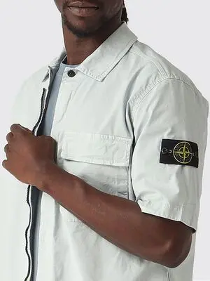 Stone Island Stretch Cotton Shirt - Sky