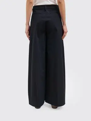 THELATEST Wide Leg Stretch Cotton Trousers - Black