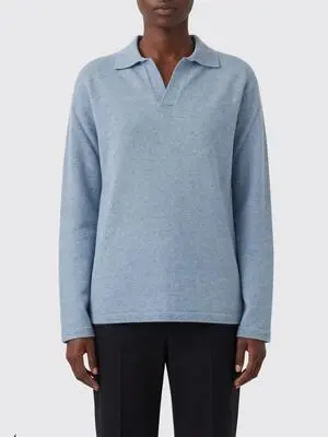 THE ROW Cotton And Linen Polo Shirt - Gnawed Blue